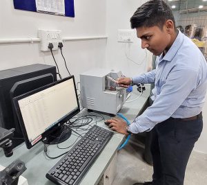 In-house Raw Material Testing – Aditya Engimach Pvt. Ltd.